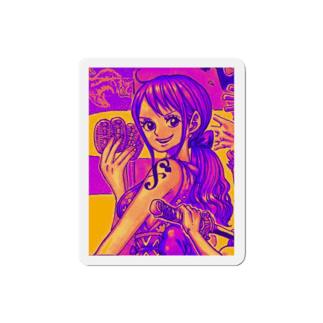 Die-cut Magnet, One Piece Anime Nami Magnet, Refrigerator Decor, Cute ...