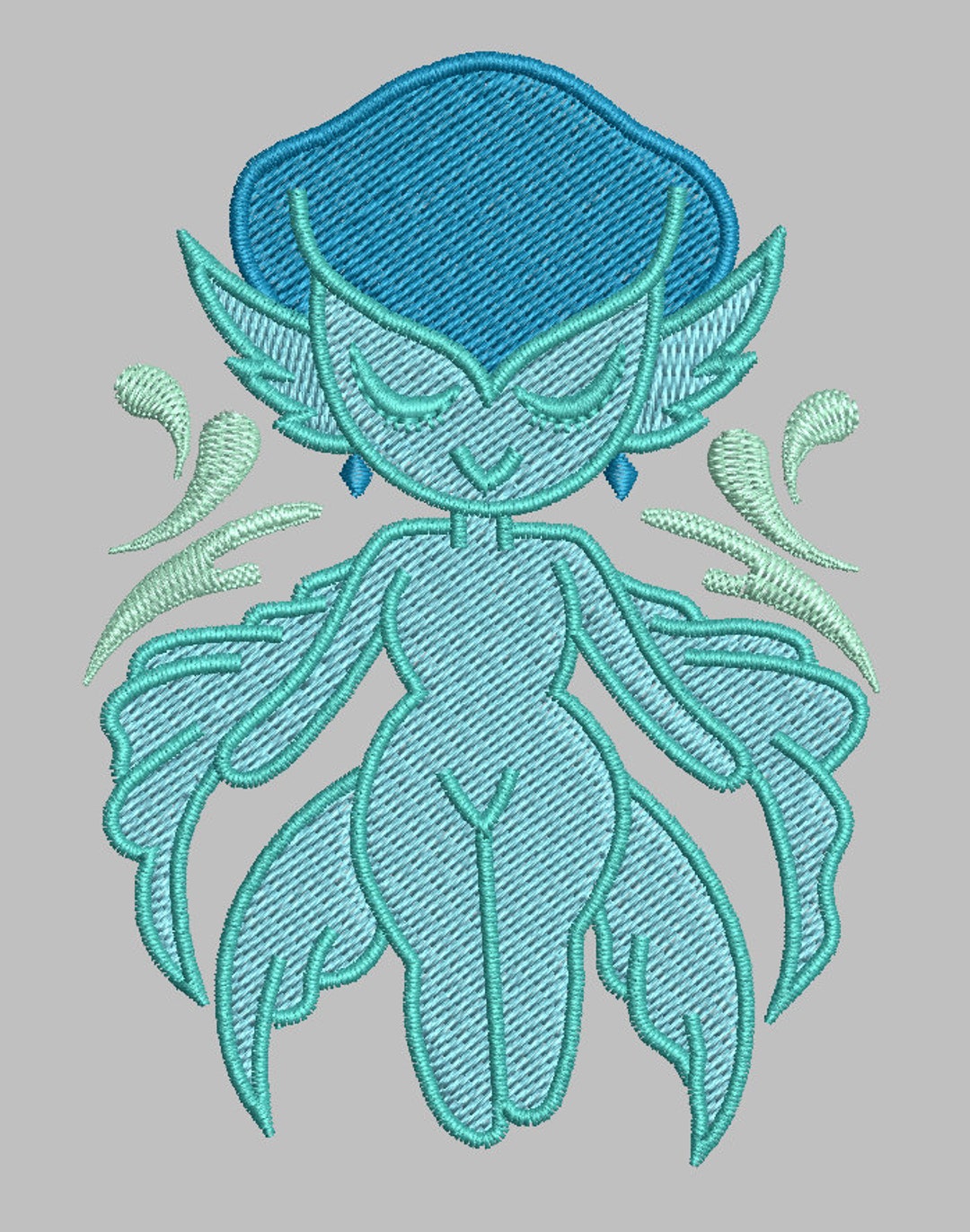 Zelda Machine Embroidery Design - Zora 4x4 - Etsy