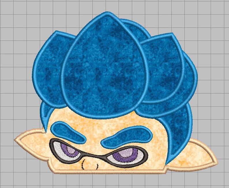 Splatoon Inkling Machine Embroidery Applique Design 5x7 - Etsy