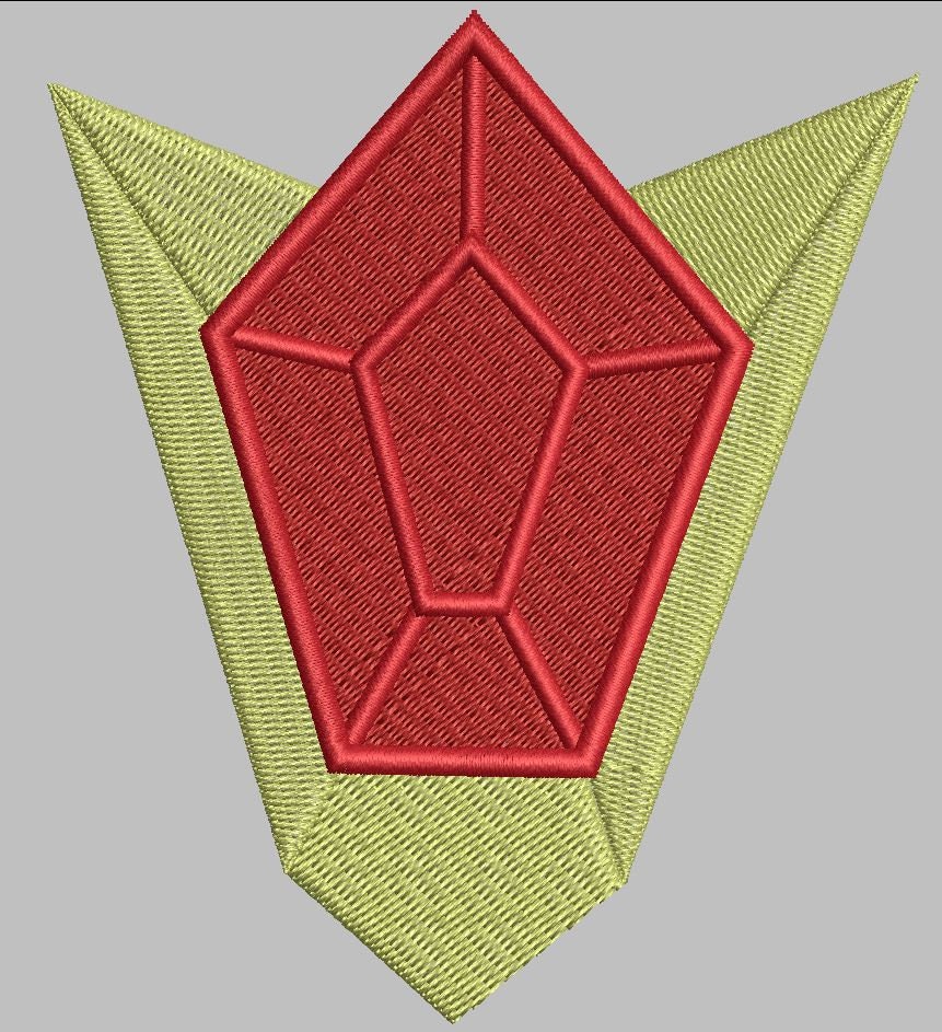 Zelda Machine Embroidery Design - Ocarina Goron Ruby 4x4 - Etsy