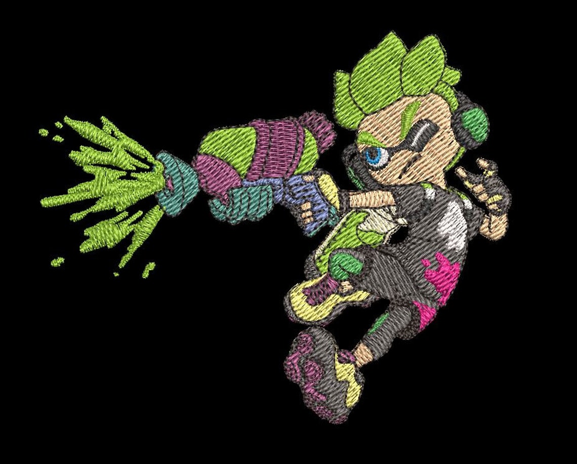 Splatoon Kid Machine Embroidery Design 4x4 - Etsy
