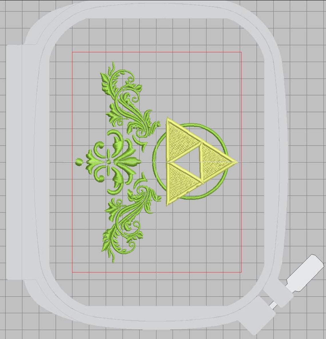 Zelda Machine Embroidery Design Embellished Triforce 5x4 | Etsy