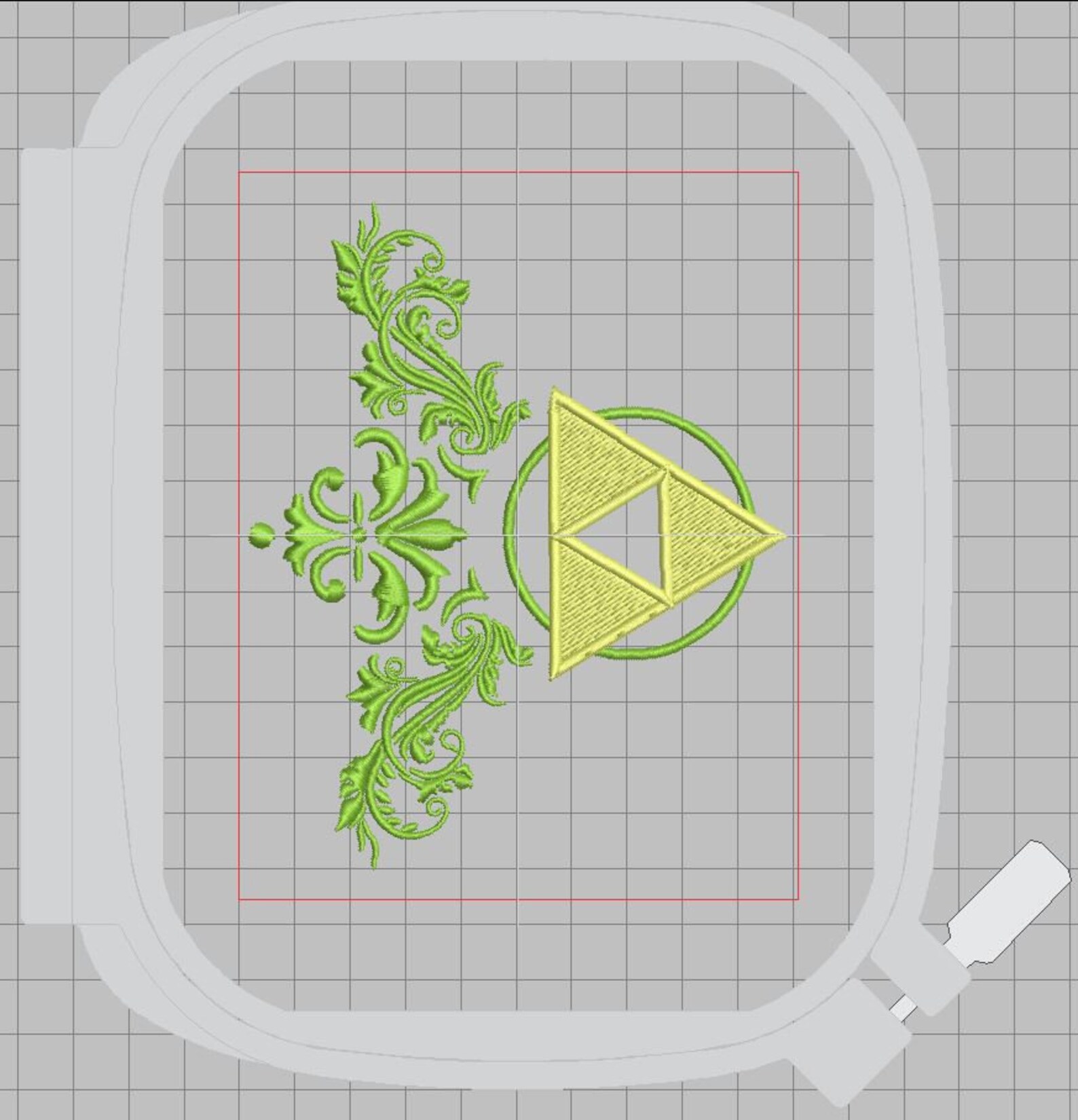 Zelda Machine Embroidery Design Embellished Triforce 5x4 - Etsy