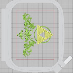 Zelda Machine Embroidery Design - Embellished Triforce 5x4 - Etsy