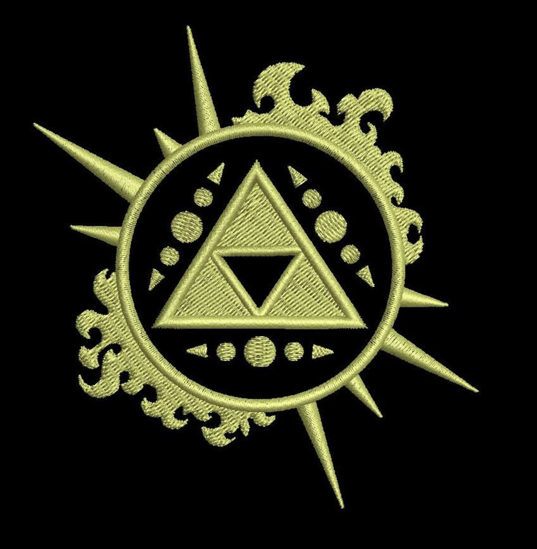 Zelda Machine Embroidery Design - Sunburst Triforce 4x4 - Etsy