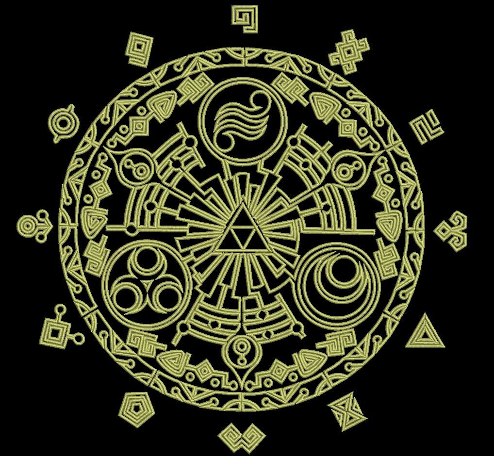 Zelda Machine Embroidery Design - Gate of Time 15x15 - Etsy