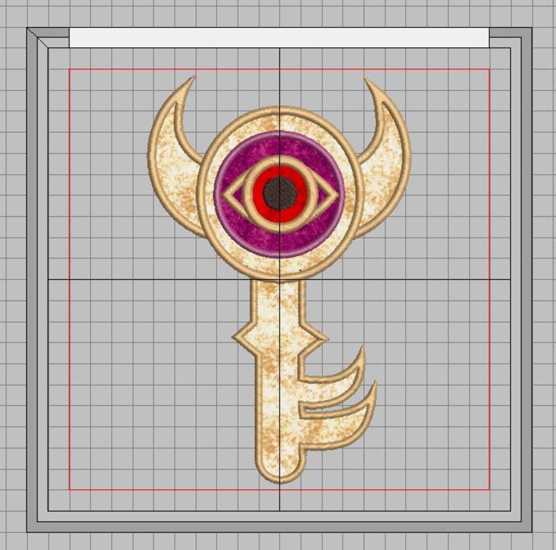 Zelda Machine Embroidery Applique Design - Boss Key 8x8 - Etsy