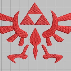 Zelda Machine Embroidery Design - Royal Crest - Etsy