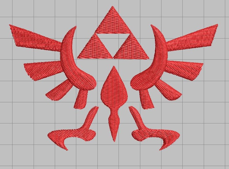 Zelda Machine Embroidery Design Royal Crest | Etsy