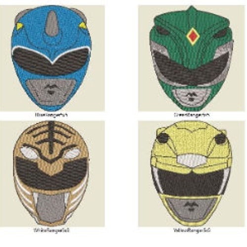 Power Rangers Embroidery Designs 4x4 and 5x5 PES Format | Etsy
