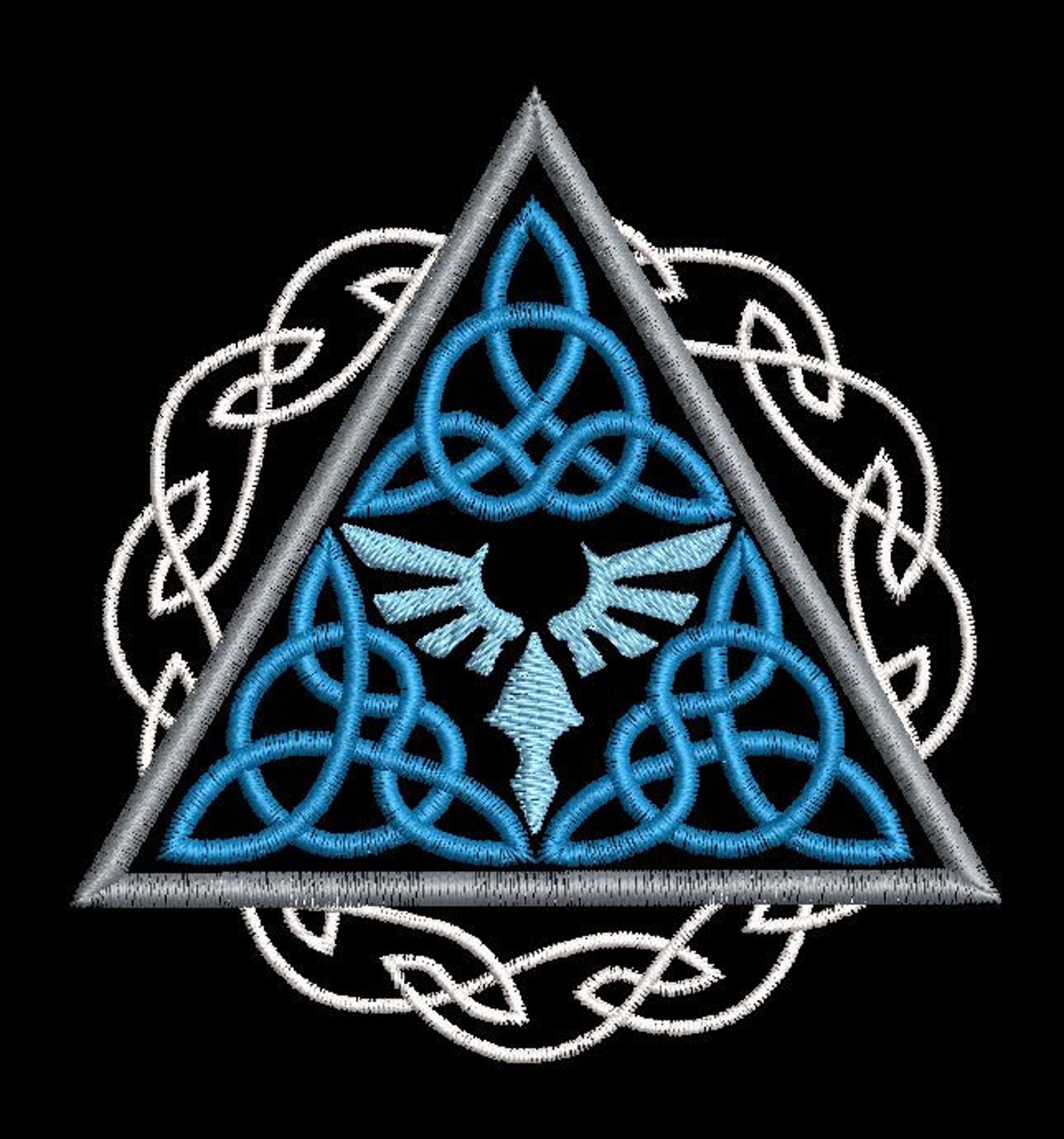 Zelda Machine Embroidery Design - Celtic Triforce 4x4 - Etsy