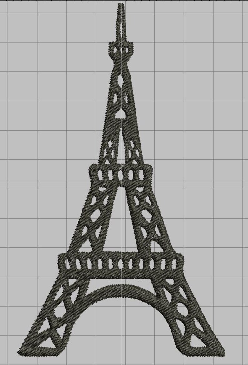 Paris Machine Embroidery Design Eiffel Tower 3x5 | Etsy