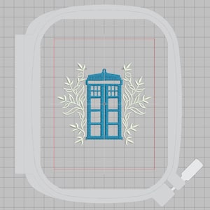 Dr Who Machine Embroidery Design - Fancy Tardis 4x4 - Etsy