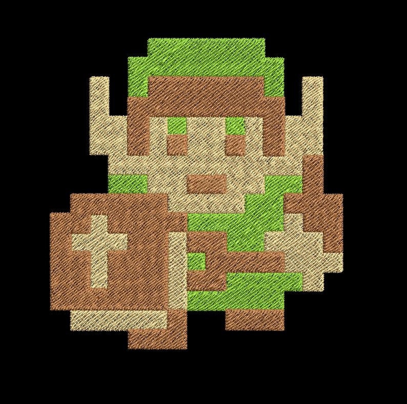 Zelda Machine Embroidery Design Retro Link 4x4 - Etsy