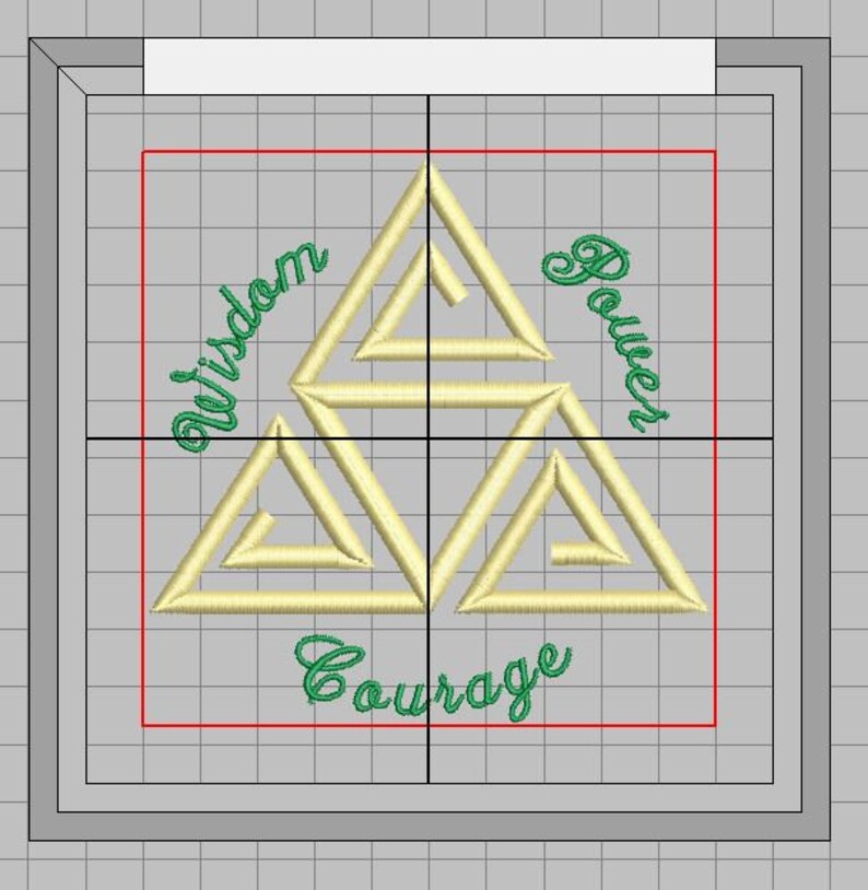 Zelda Machine Embroidery Design Celtic Triforce 4x4 - Etsy