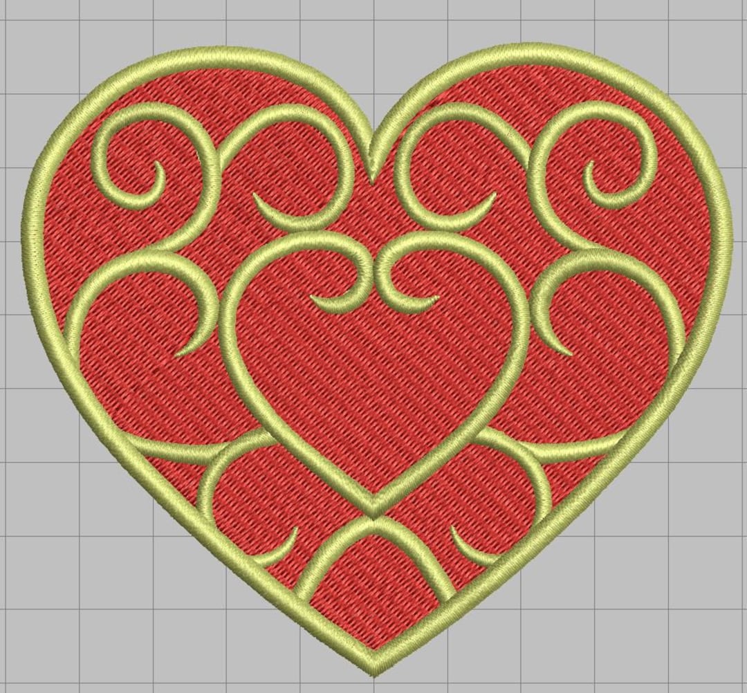 Zelda Machine Embroidery Design - Heart Container 4x4 - Etsy