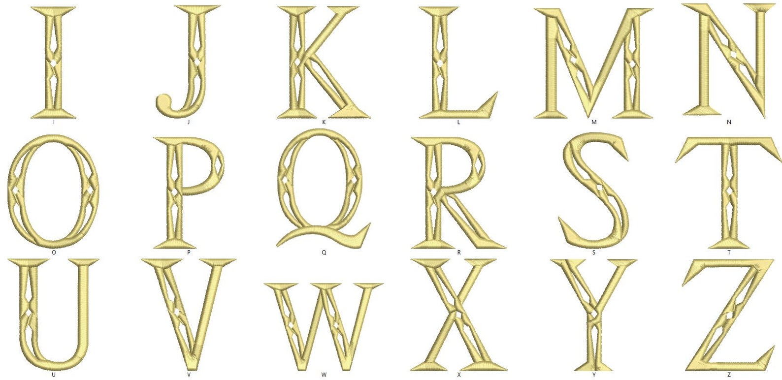 Legend of Zelda Triforce Alphabet in Three Sizes HUS Format - Etsy