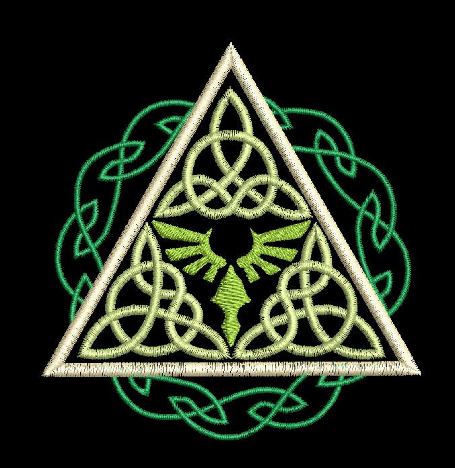 Zelda Machine Embroidery Design - Celtic Triforce 4x4 - Etsy
