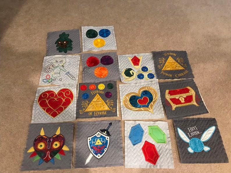 Zelda Machine Embroidery Applique Design Embellished | Etsy