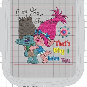 Trolls Machine Embroidery Design - True Colors 4x4 - Etsy