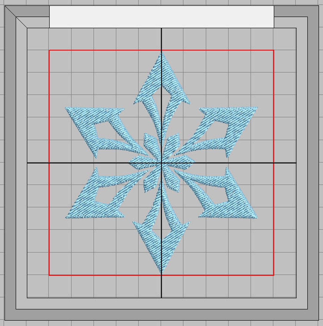 Genshin Machine Embroidery Design - Cryo Symbol 4x4 - Etsy