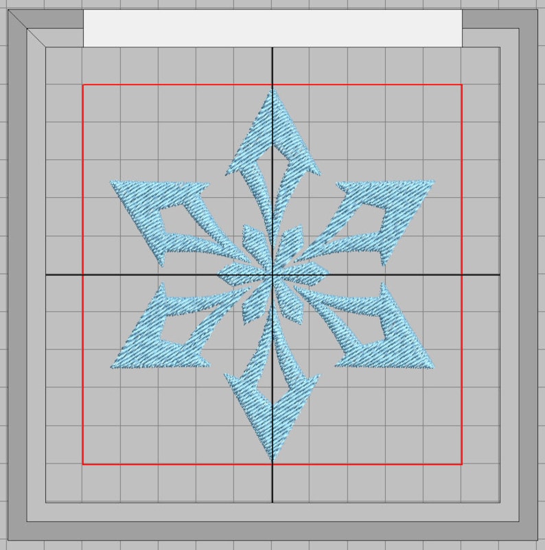 Genshin Machine Embroidery Design Cryo Symbol 4x4 - Etsy