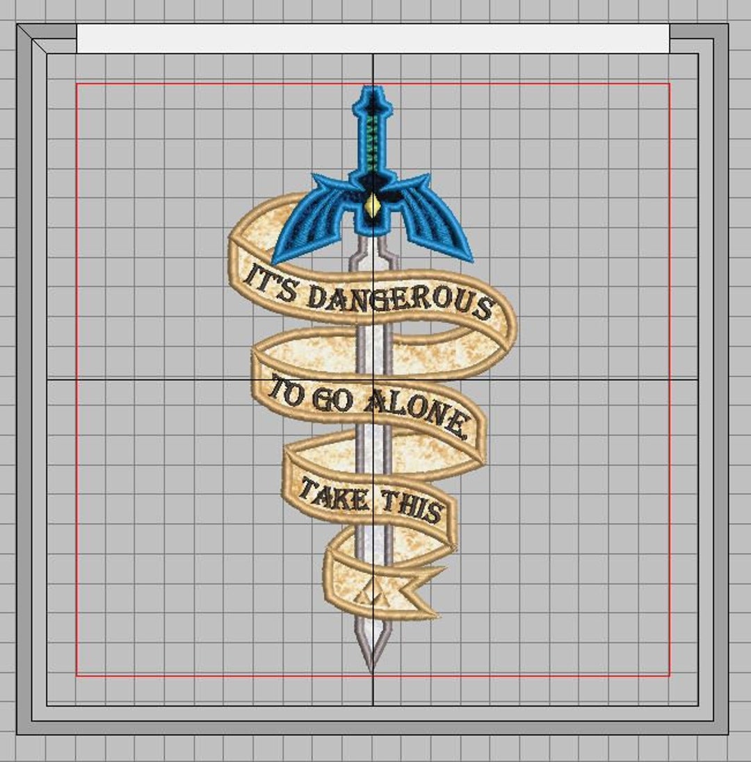 Zelda Machine Embroidery Applique Design - Master Sword 8x8 - Etsy