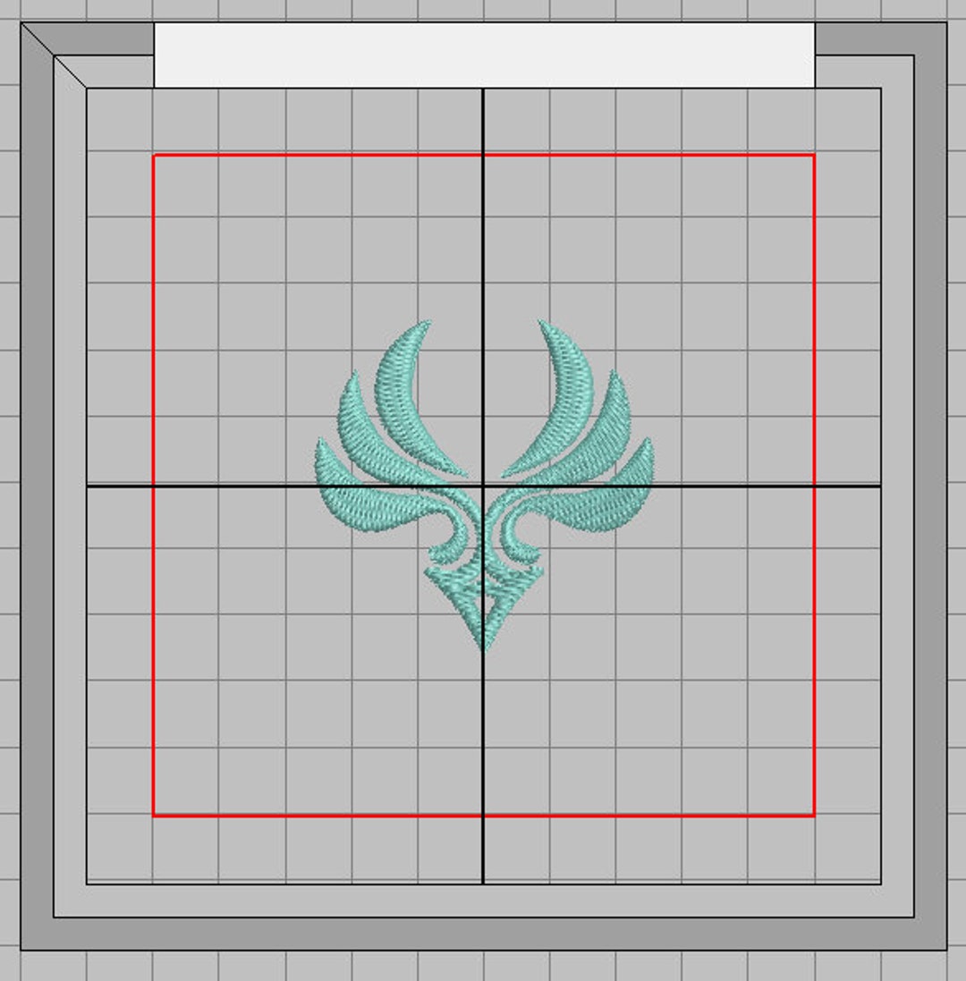 Genshin Machine Embroidery Design - Anemo Symbol 2x2 - Etsy