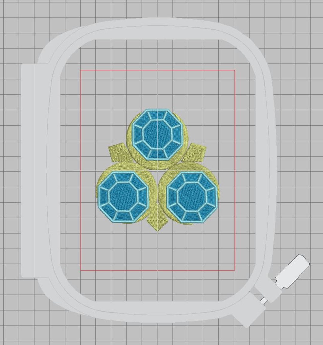 Zelda Machine Embroidery Design - Ocarina Zora Saphire 4x4 - Etsy