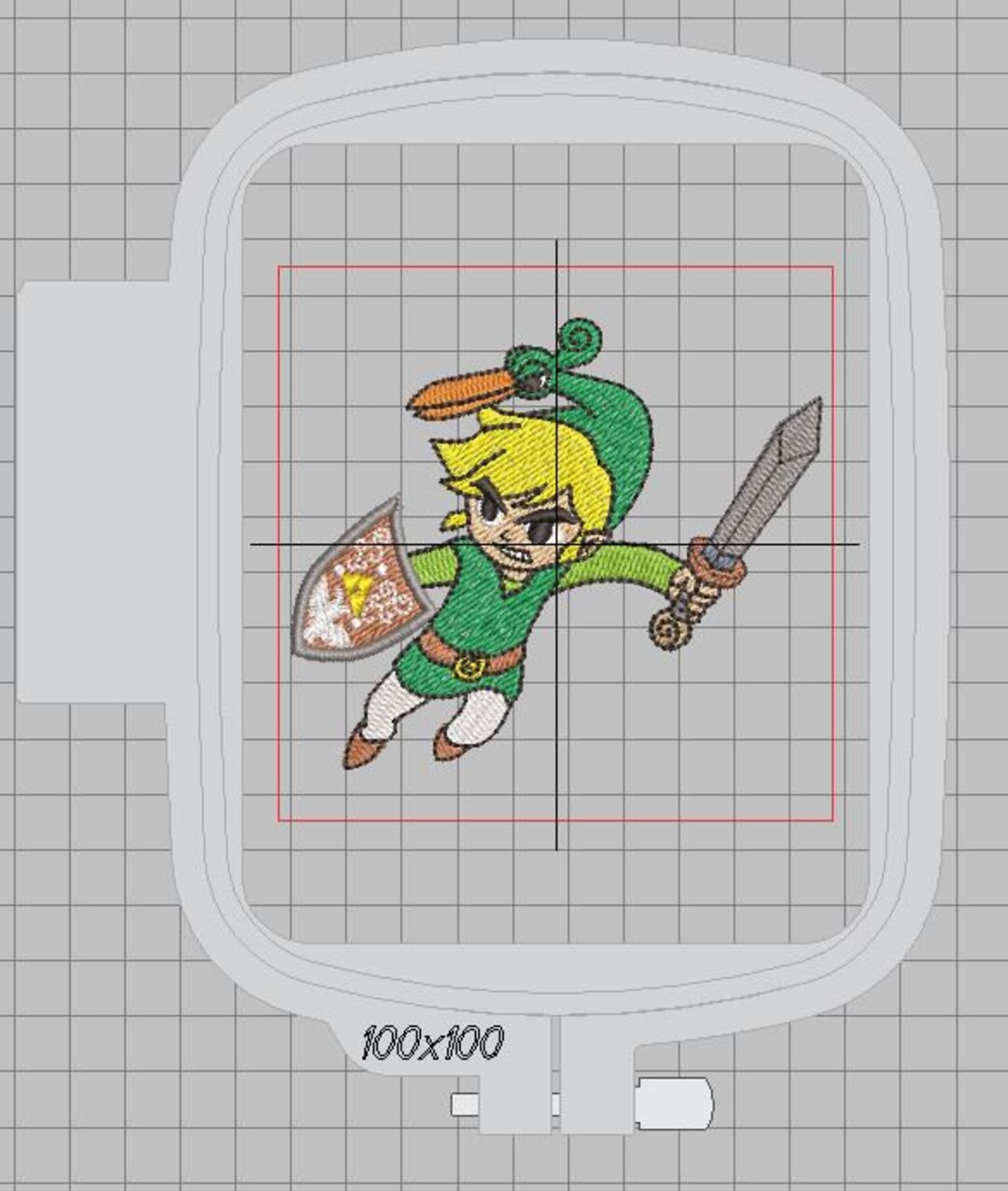 Zelda Machine Embroidery Design - Minish Cap Link 4x4 - Etsy