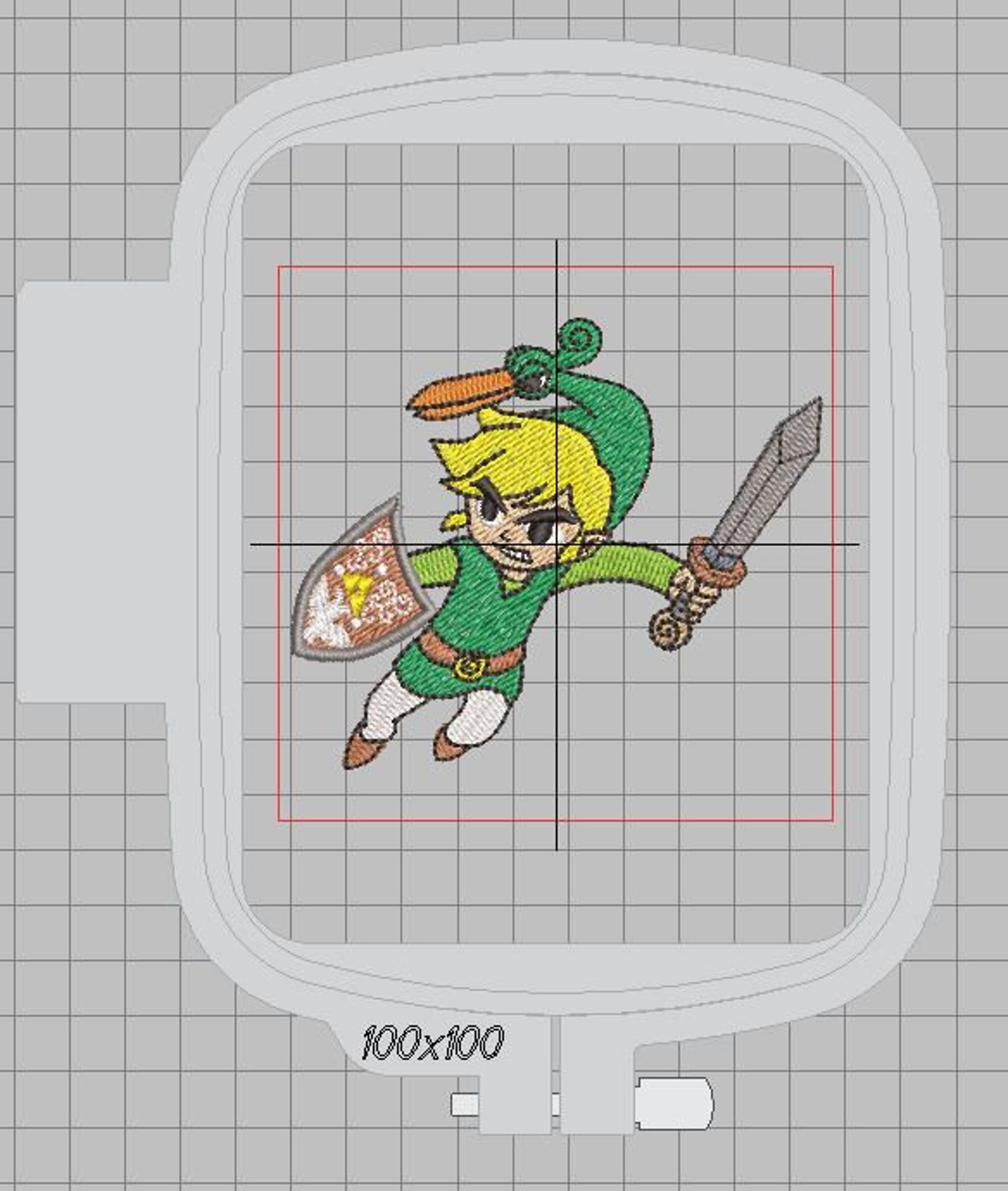 Zelda Machine Embroidery Design Minish Cap Link 4x4 - Etsy