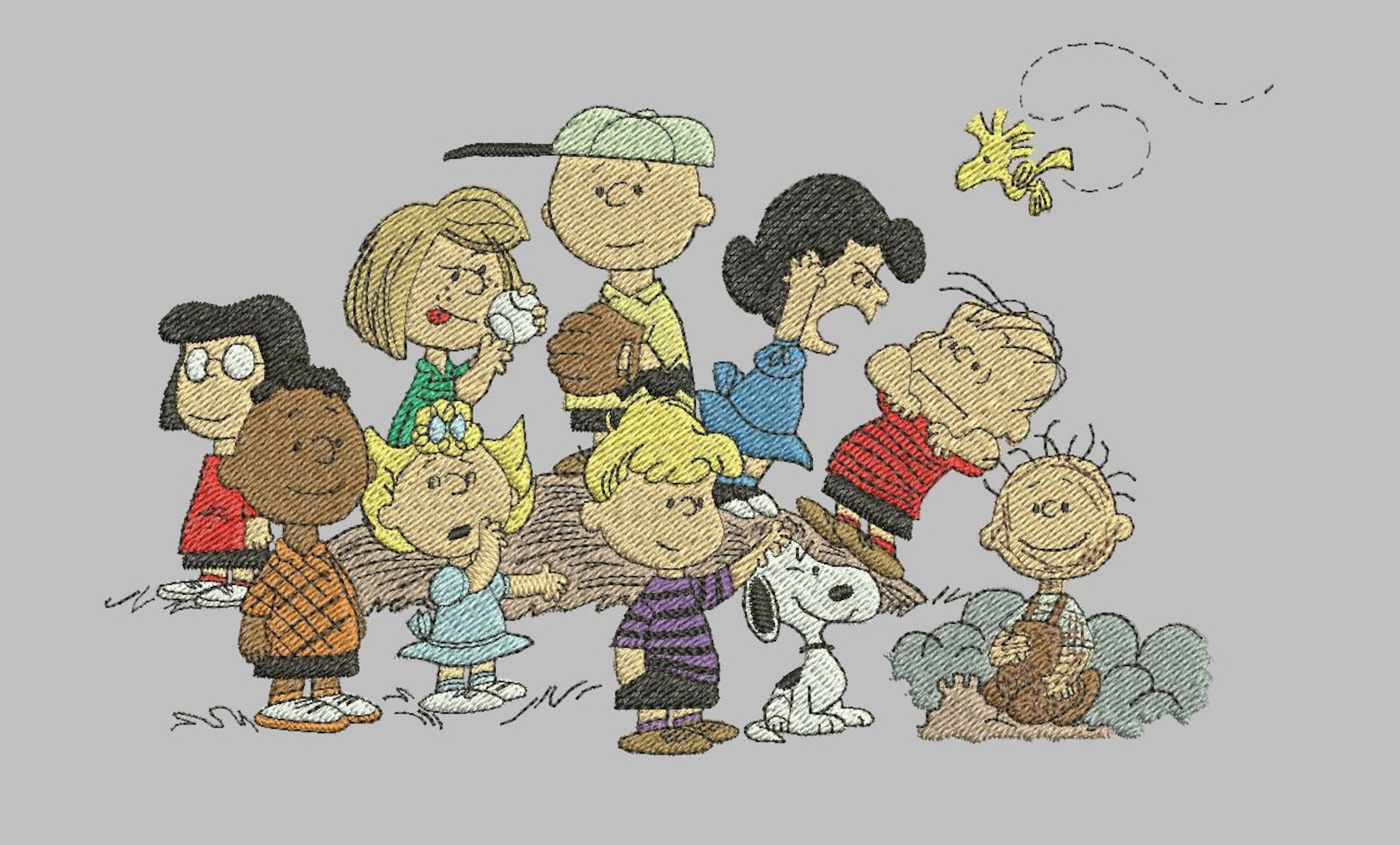 Peanuts Machine Embroidery Design - Charlie Brown Baseball 5x7 - Etsy