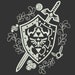 Zelda Machine Embroidery Design - Hylian Shield With Master Sword 5x7 ...