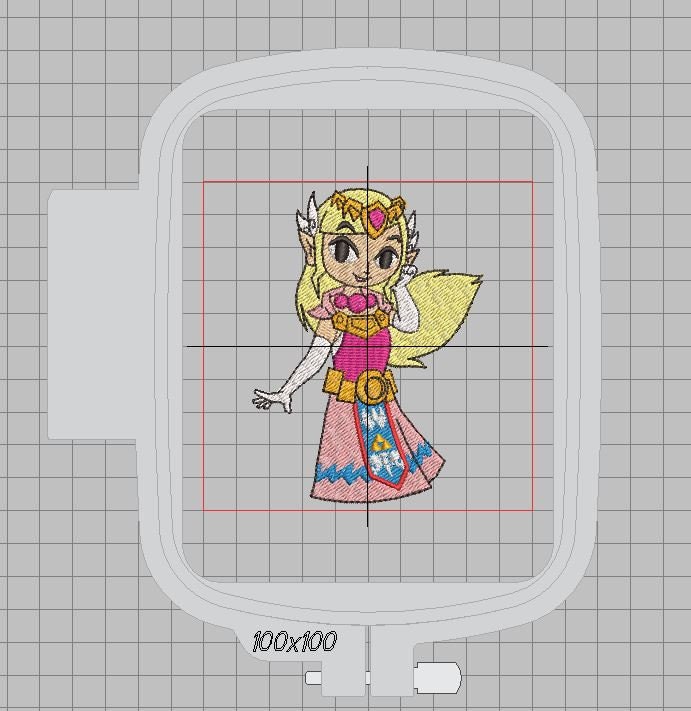Zelda Machine Embroidery Design - Toon Zelda 4x4 - Etsy