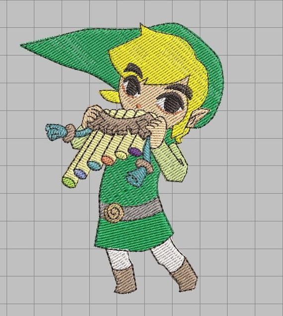 Zelda Machine Embroidery Design Toon Link 4x4 - Etsy