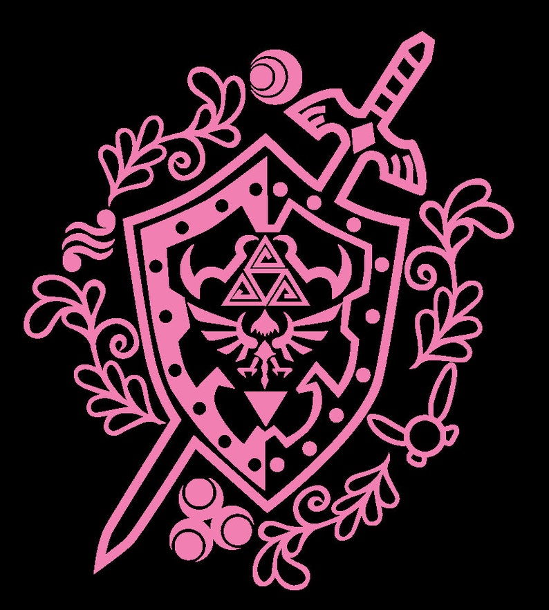 SVG File Zelda Inspired Embellished Shield and Master Sword - Etsy