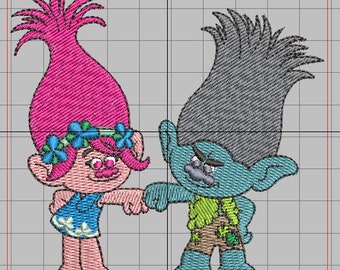 Trolls Machine Embroidery Design Princess Poppy 4x4 - Etsy