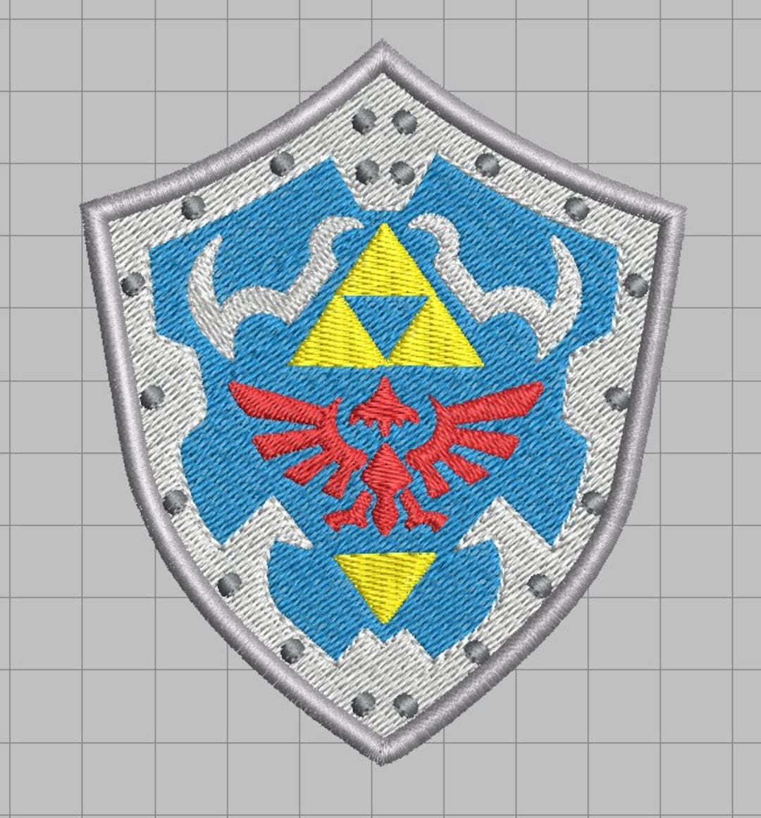 Zelda Hylian Shield Embroidery Design - Design Talk
