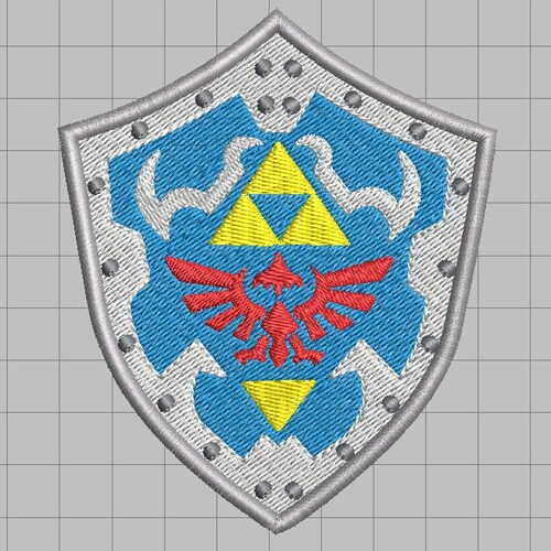 Zelda Machine Embroidery Design Embellished Royal Crest 5x4 - Etsy