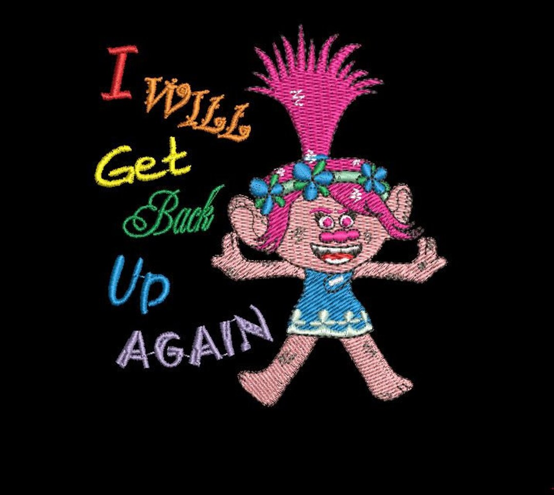 Trolls Machine Embroidery Design - Princess Poppy 4x4 - Etsy