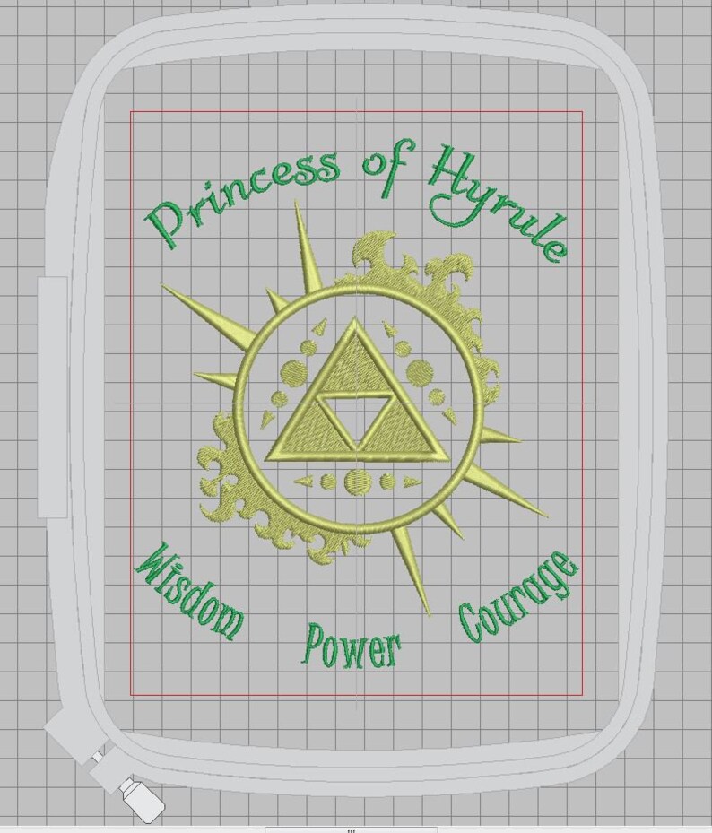 Zelda Machine Embroidery Design - Embellished Triforce 8x8 - Etsy