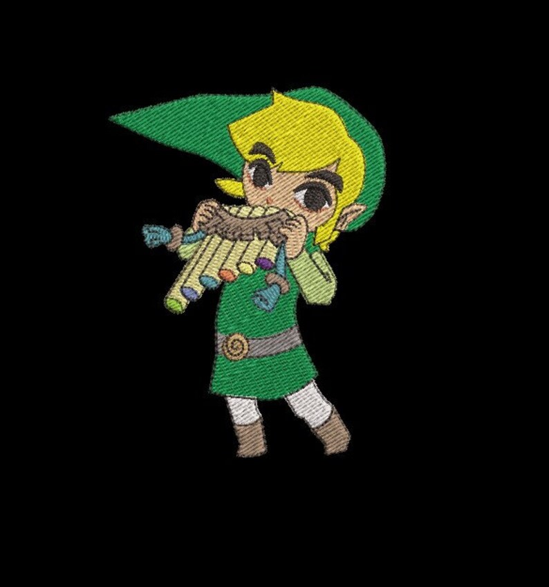 Zelda Machine Embroidery Design Toon Link 4x4 - Etsy