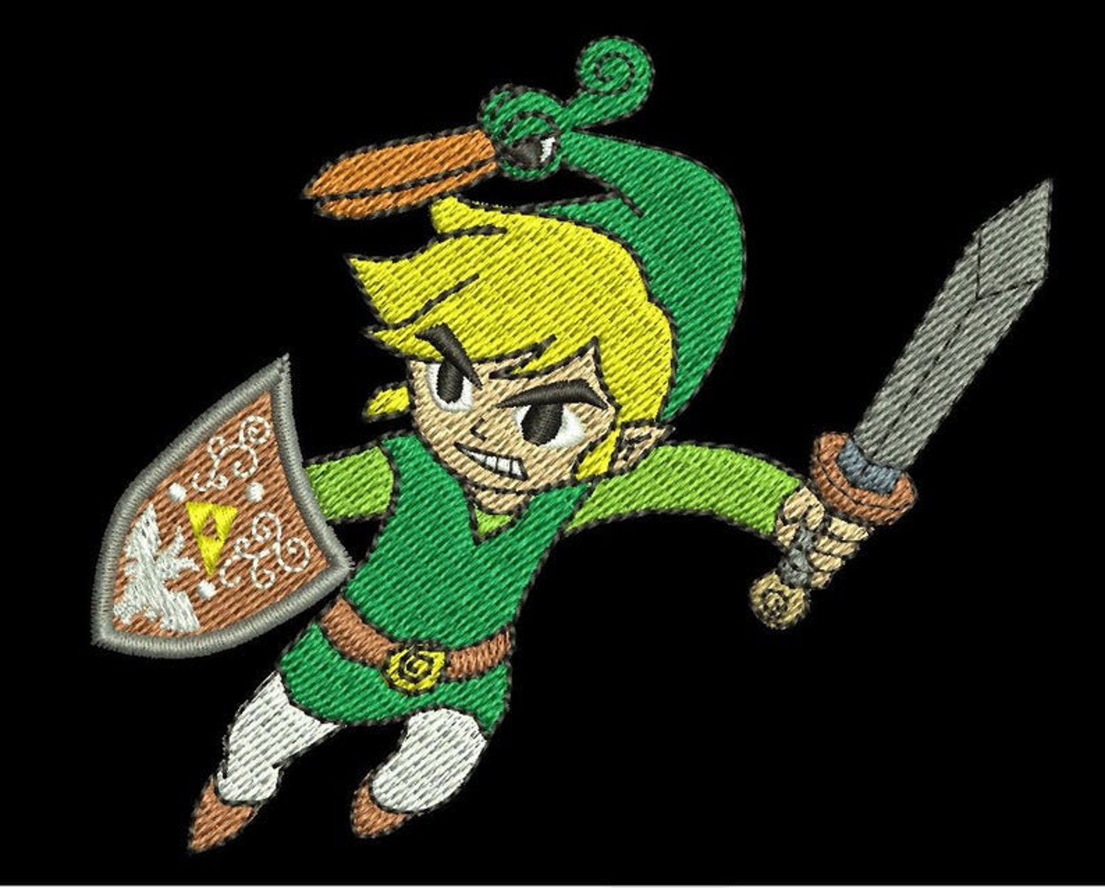 Zelda Machine Embroidery Design Minish Cap Link 4x4 | Etsy