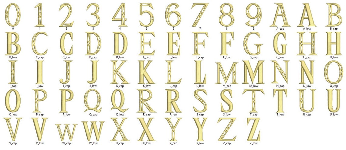 Legend of Zelda Triforce Alphabet in Three Sizes HUS Format - Etsy