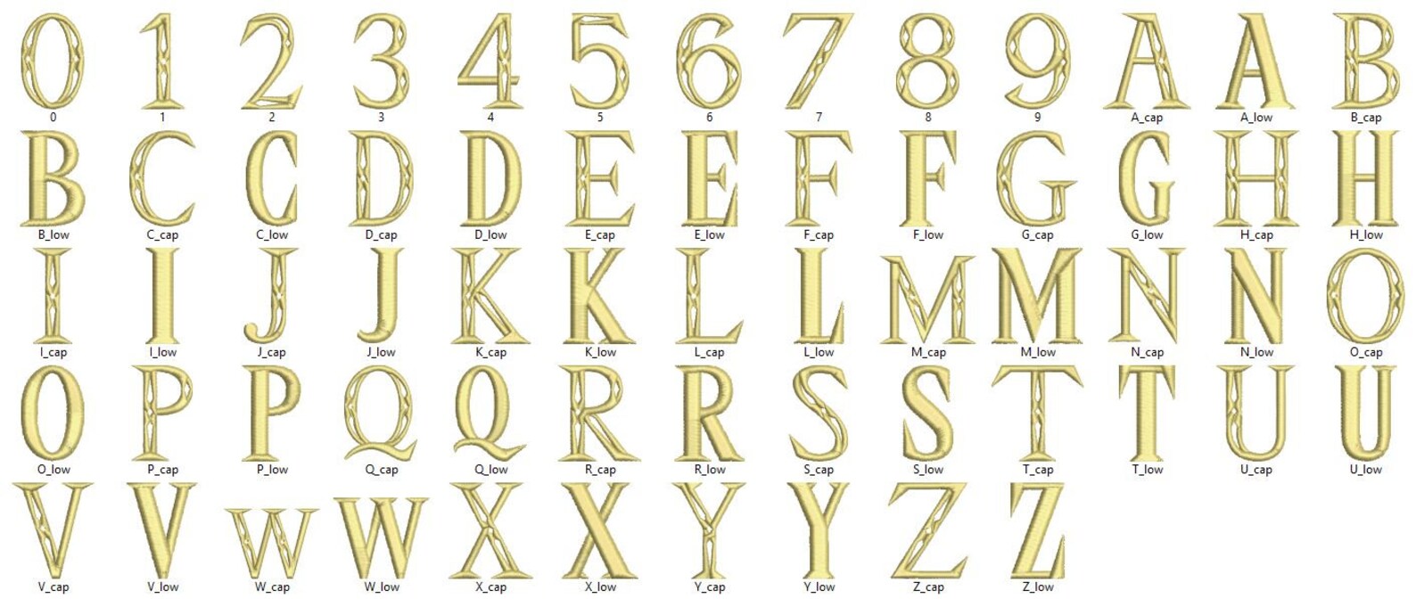 Legend of Zelda Triforce Alphabet in Three Sizes HUS Format - Etsy