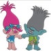 Trolls Machine Embroidery Design - Branch and Poppy 4x4 No Words - Etsy