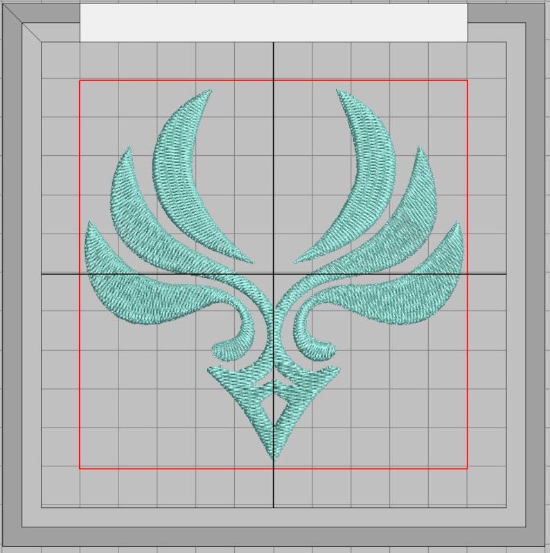 Genshin Machine Embroidery Design - Anemo Symbol 4x4 - Etsy