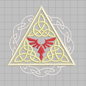 Zelda Machine Embroidery Design - Celtic Triforce 4x4 - Etsy