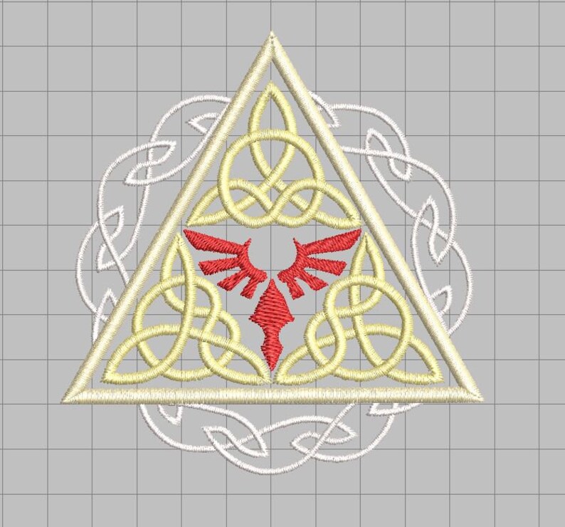 Zelda Machine Embroidery Design Celtic Triforce 4x4 - Etsy