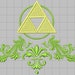 Zelda Machine Embroidery Design Embellished Triforce 5x4 | Etsy